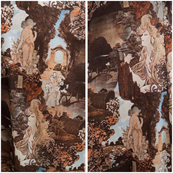 Vintage 1970’s Rare Art Nouveau Alphonse Mucha Femme … - Gem