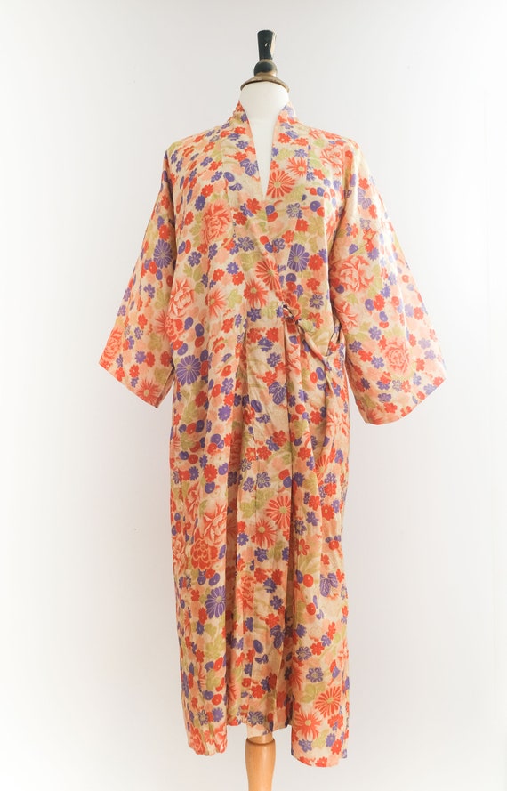 Antique 1920’s RARE Japanese Silk Floral Robe - Gem