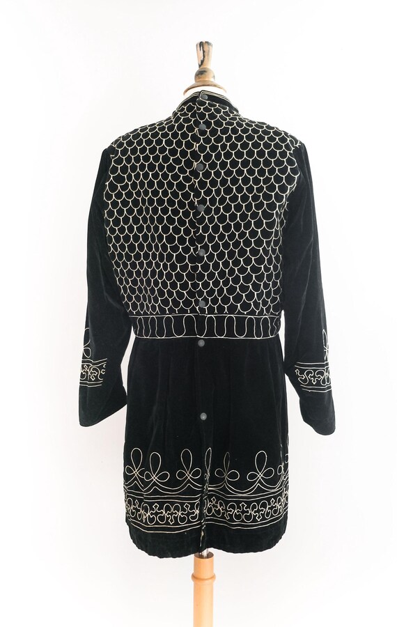 Antique 1920’s Freemason Guard Black Velvet Robe • M/L - Gem