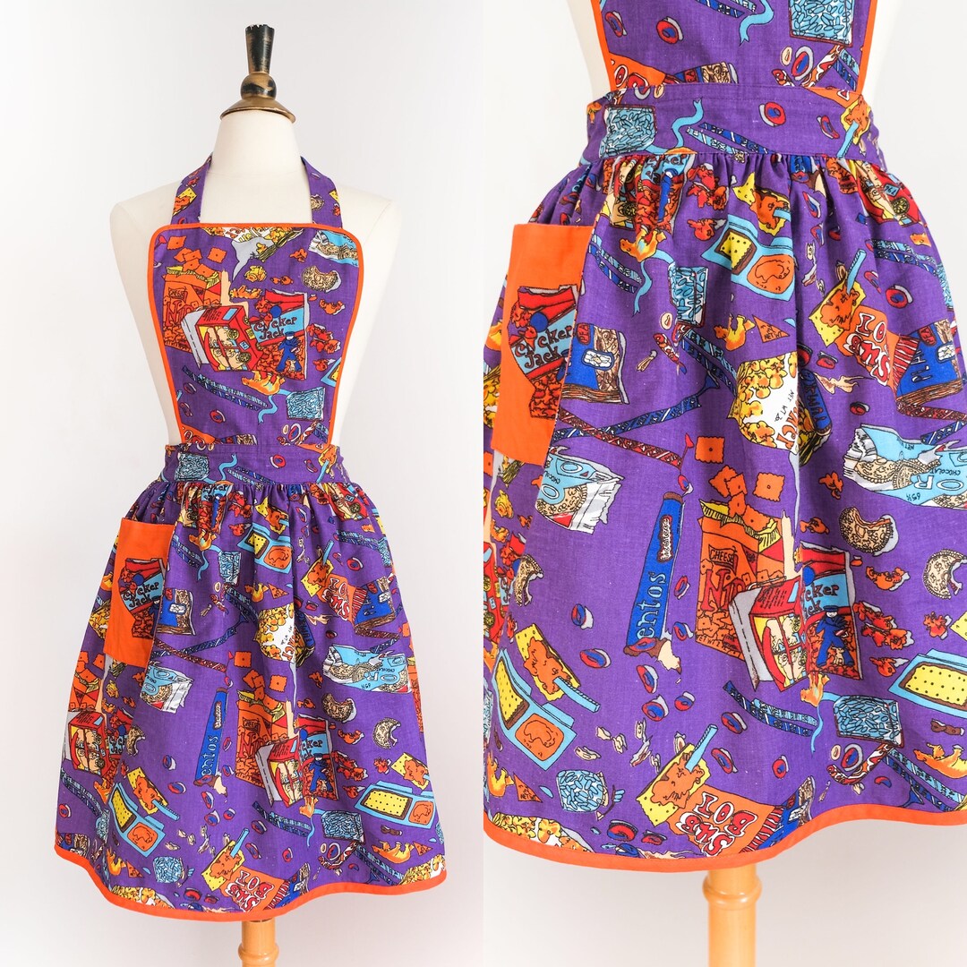 Vintage Late 70’s/early 80’s Junk Food Novelty Cotton Apron • ONE SIZE ...