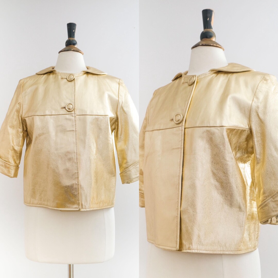 Vintage 1960’s Space Age Gold Metallic Jacket • S/M - Etsy