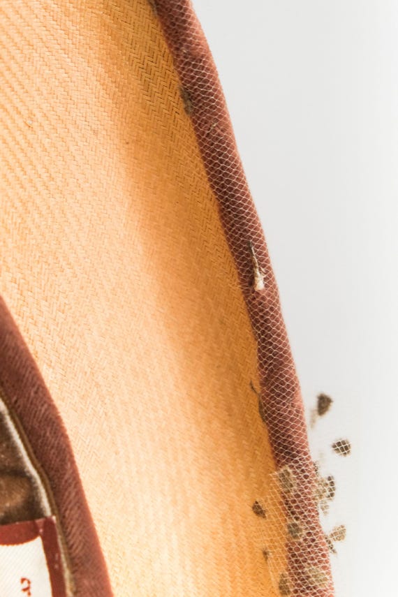 Vintage 1950’s Petal Straw Platter Hat - Gem