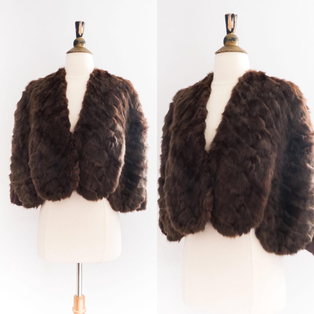 1940’s/50’s Rabbit Fur Shawl/capelette With Satin Lining • ONE SIZE - Etsy