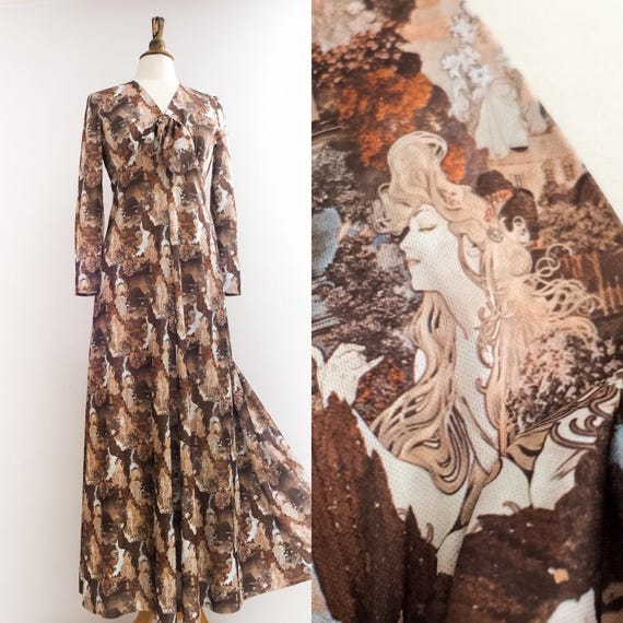 Vintage 1970’s Rare Art Nouveau Alphonse Mucha Femme … - Gem