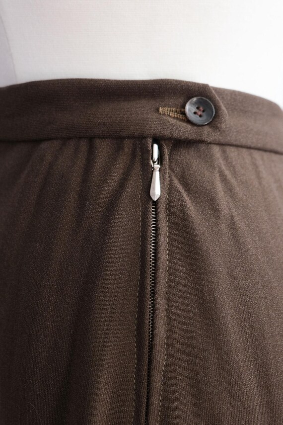 Vintage 1950s Brown Wool Pencil Skirt • M/L - Gem