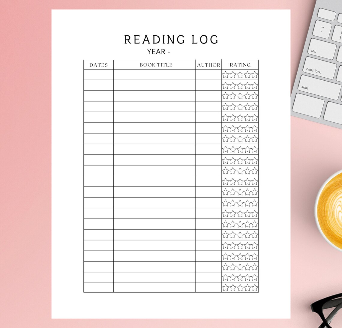 Printable Book Tracker, Simple Reading Tracker, Printable Reading ...