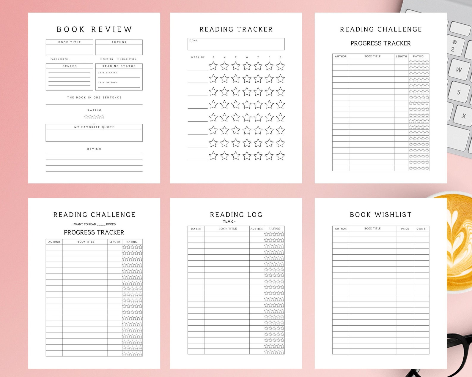 Printable Book Tracker, Simple Reading Tracker, Printable Reading ...
