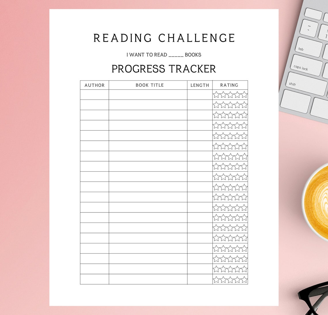 Printable Book Tracker, Simple Reading Tracker, Printable Reading ...