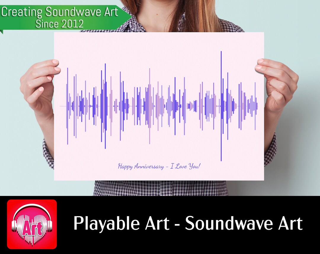First Anniversary - Paper. Soundwave Art - Create Your Own Custom Sound ...
