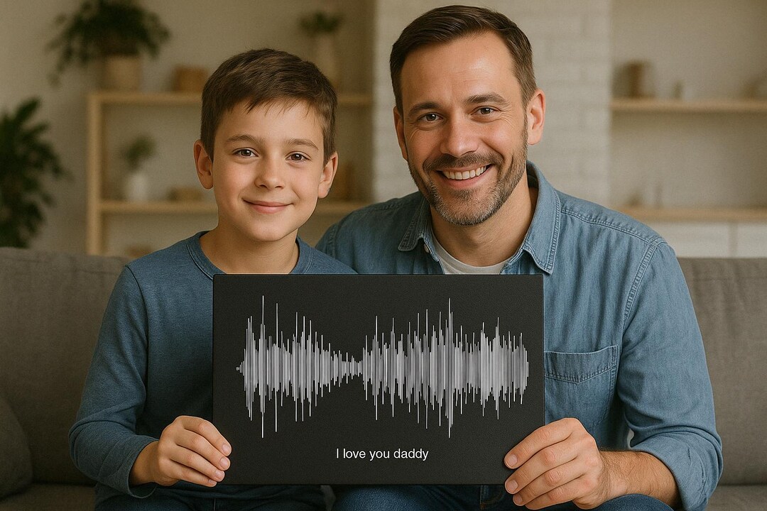 Father's Day Soundwave Art Canvas, Playable Art - Etsy