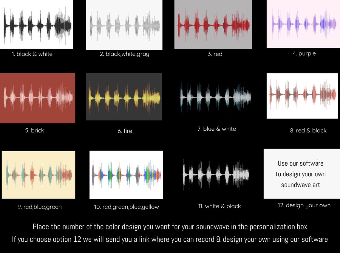 First Anniversary Paper. Soundwave Art Create Your Own - Etsy UK