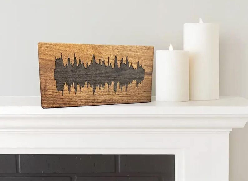 Soundwave Art Walnut Block Shelf Display - NFC Enabled - Tap Your Phone ...
