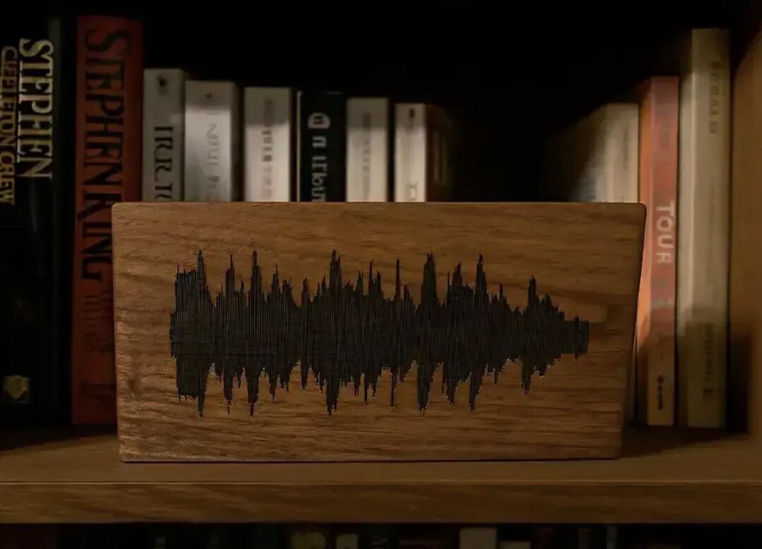 Soundwave Art Walnut Block Shelf Display - NFC Enabled - Tap Your Phone ...