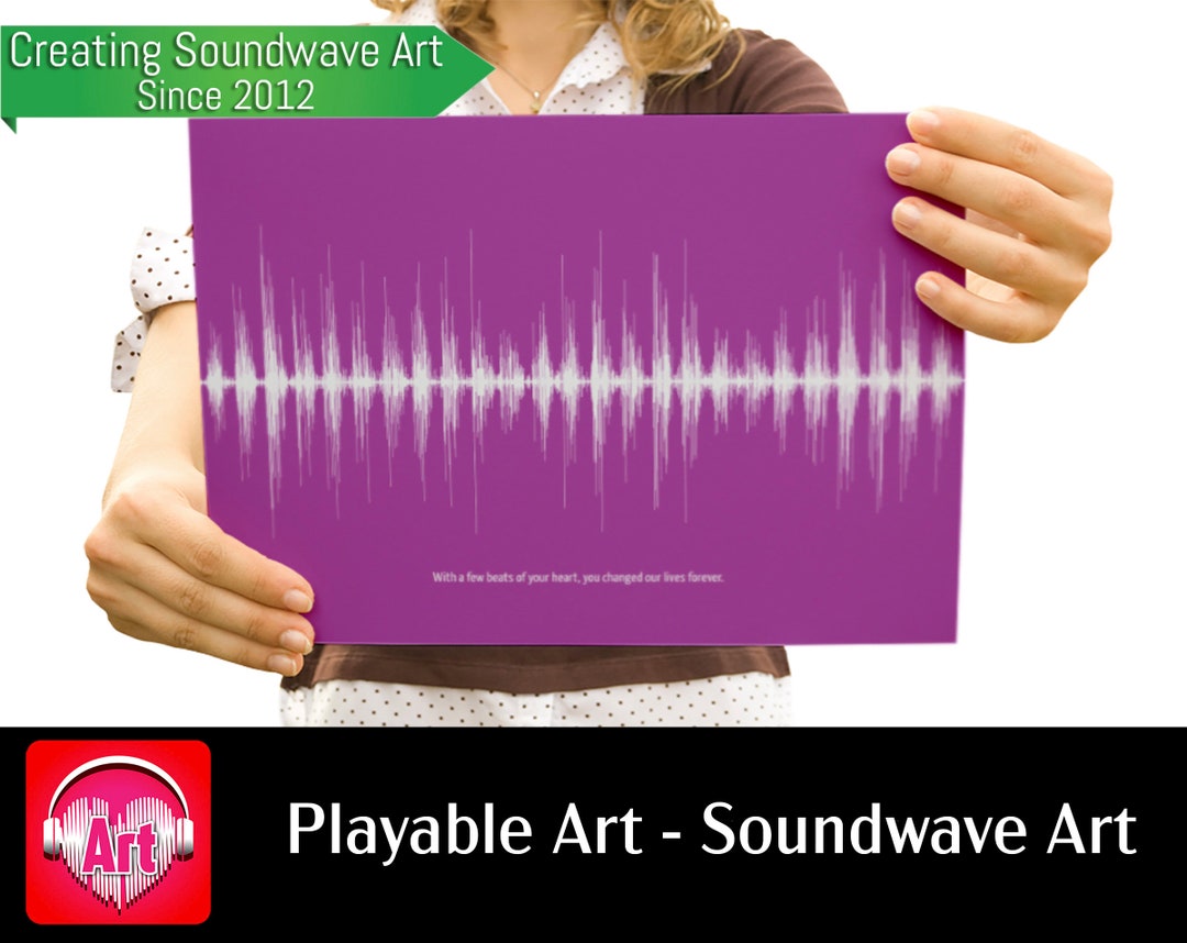 Baby's Heartbeat - Create Your Own Custom Soundwave Art Print, Playable ...