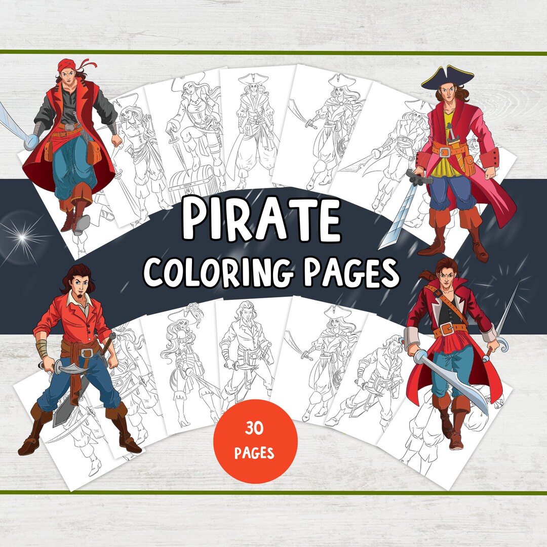 30 Pirate-themed Coloring Pages, Activities for Pirate Parties ...
