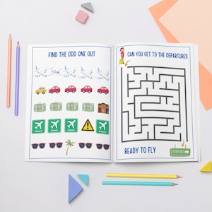 Airplane Activity Bundle: Kids Travel Games, 20 Pages (PDF) - Etsy
