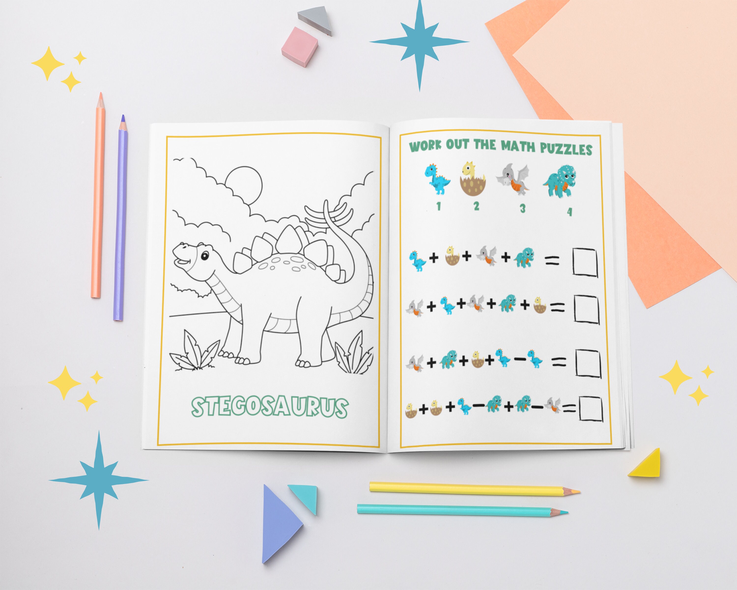 Dinosaur Activity Pages for Kids Dinosaur Games Printable Coloring ...
