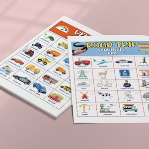 Road Trip Scavenger Hunt Bundle for Kids, Travel Kids Activity ...