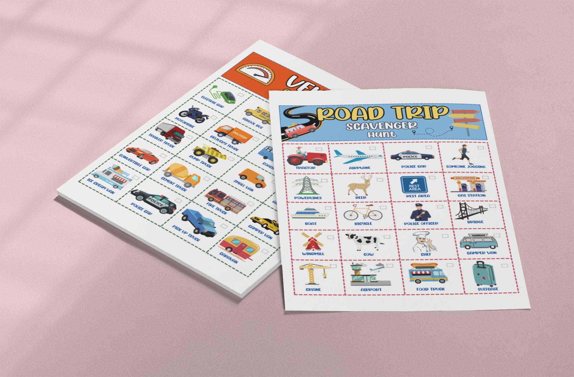 Road Trip Scavenger Hunt Bundle for Kids, Travel Kids Activity ...