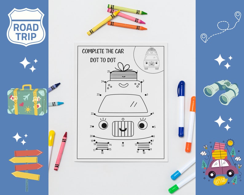Road Trip Activity Pages, Activity Printable, Travel Activities, Road ...