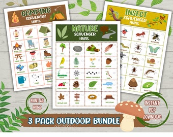 Camping Scavenger Hunt Printable Nature Scavenger Hunt - Etsy