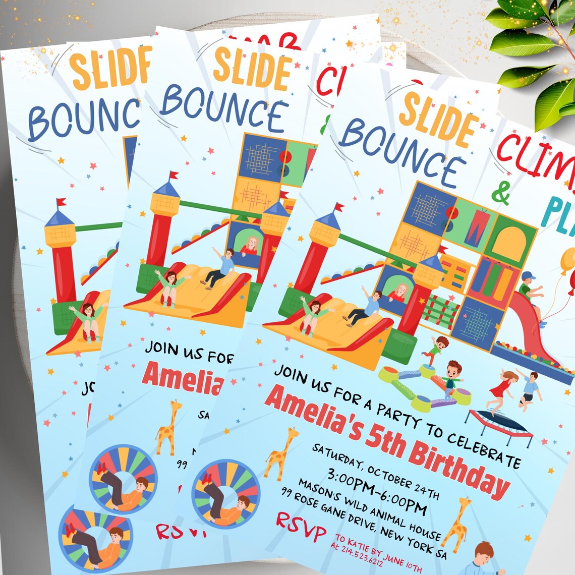 Soft Play Birthday Party Invitation: Jungle Gym, Editable Canva ...