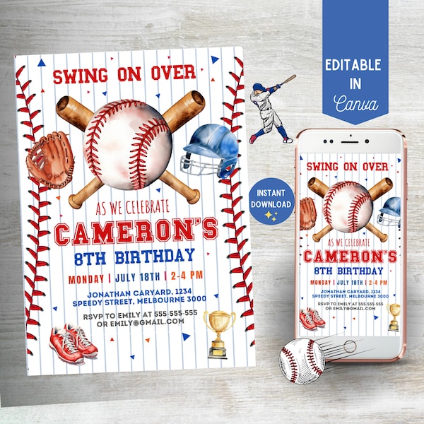 Baseball Invitation - Etsy