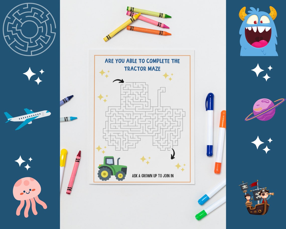 Printable Maze Activity Sheets for Kids | Perfect for Kindergarten and ...