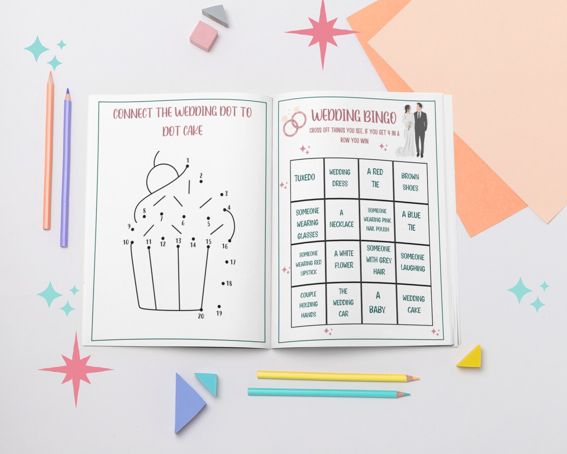 Wedding Activity Pack Digital Wedding Activity Pages for Kids Wedding ...