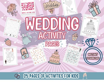 Kids Wedding Activity Sheets - Etsy