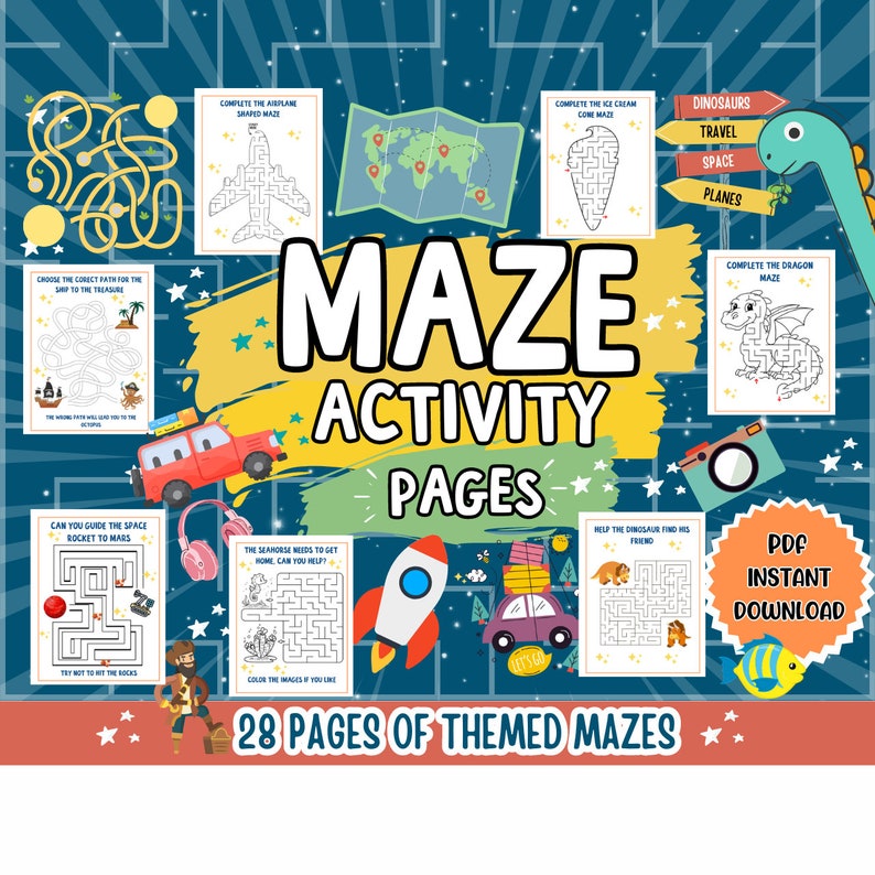 Printable Maze Activity Sheets for Kids | Perfect for Kindergarten and ...