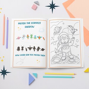 Space Themed Printable Activity Bundle for Kids, Space Party Games ...