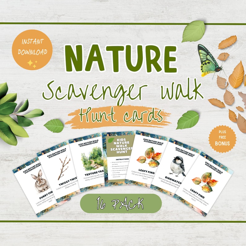 Nature Scavenger Hunt, Camping Treasure Hunt Printable, Scavenger Hunt ...