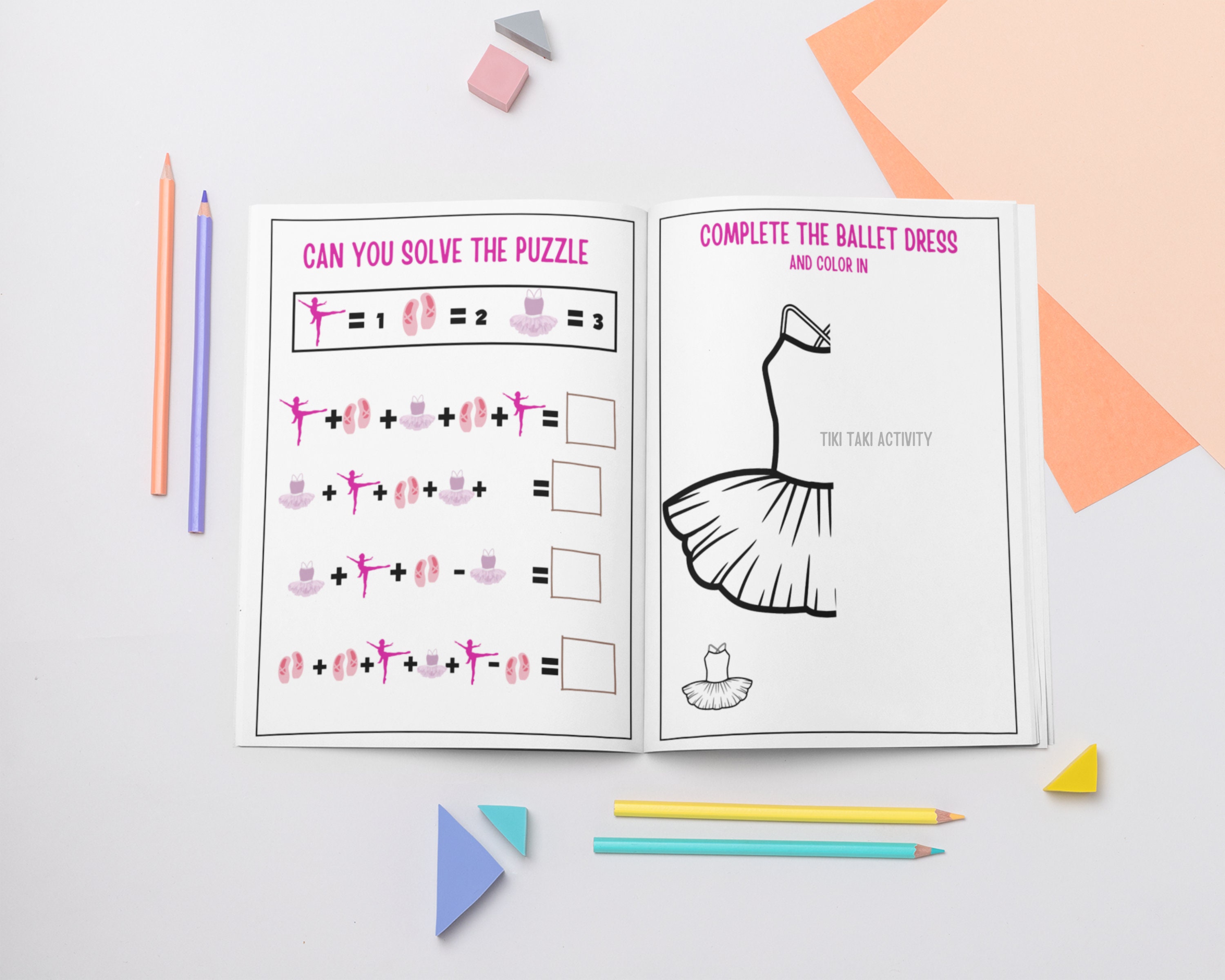 Ballerina Activity Pages Ballet Birthday Favors birthday Activity ...