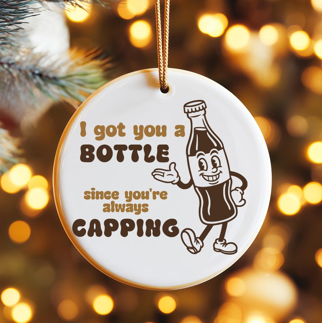 Capping Retro Cartoon Meme Ornament, Funny Christmas Ornament Gift ...