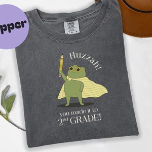 Second Grade Teacher Comfort Colors Shirt, Funny Frog 2nd Grade Teacher ...