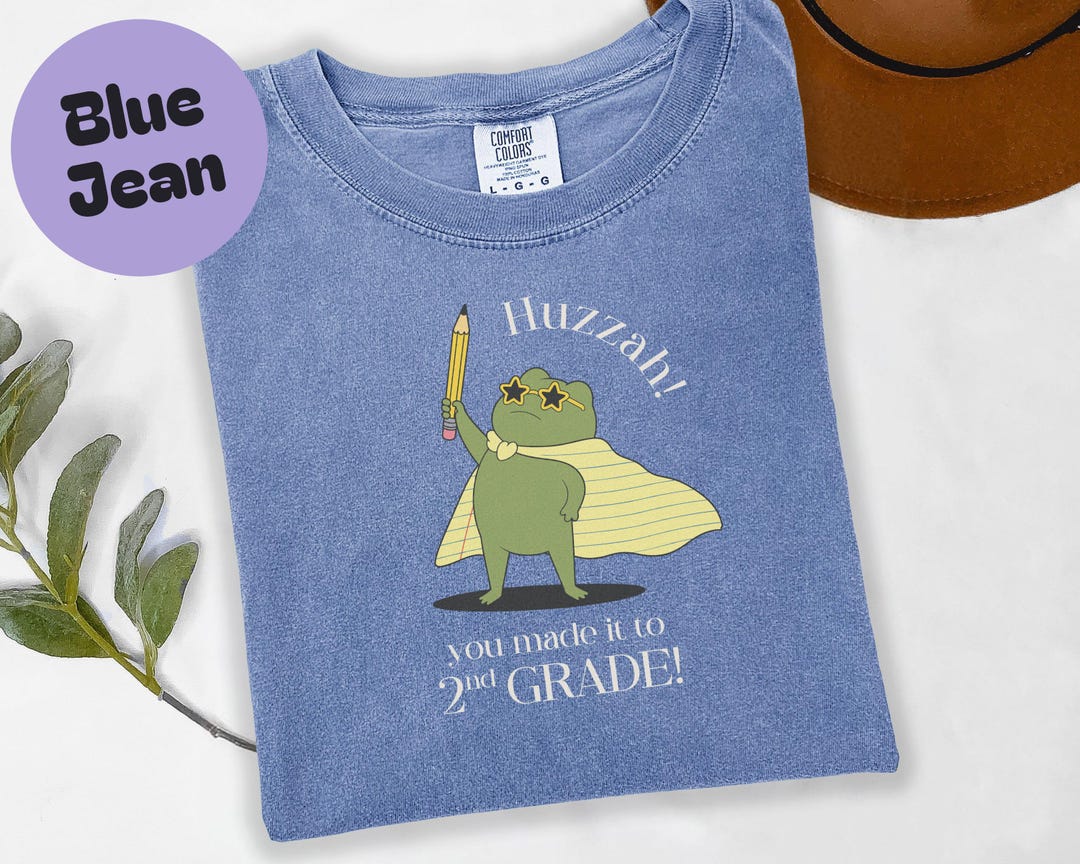 Second Grade Teacher Comfort Colors Shirt, Funny Frog 2nd Grade Teacher ...