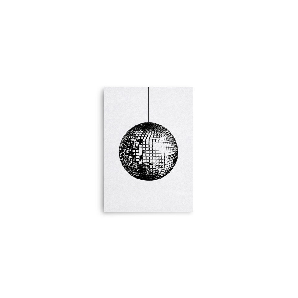 Disco Ball Wall Art Trendy Preppy Disco Poster Vintage Dorm Room Decor ...