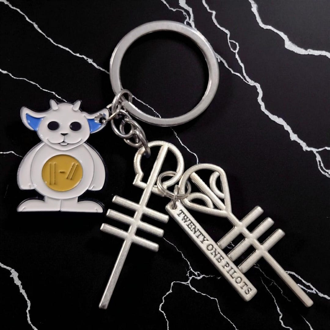 Twenty One Pilots Alien and Skeleton Clique Ned Bayou Bagcharm Keychain ...