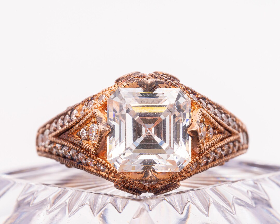 Vanna K Cocktail Ring, CZ & Sterling Silver, Size 10 - Etsy