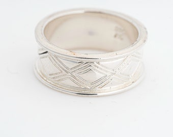 Crystal Encrusted Sterling Silver Women's Band Ring Size 6.5 - Etsy