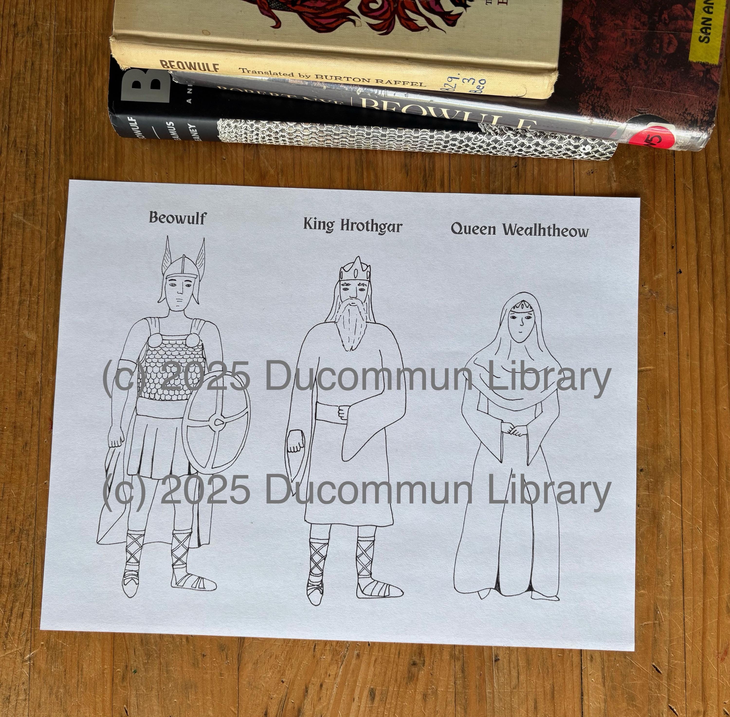 Beowulf Paper Puppets | Beowulf Coloring Pages, Printable - Etsy