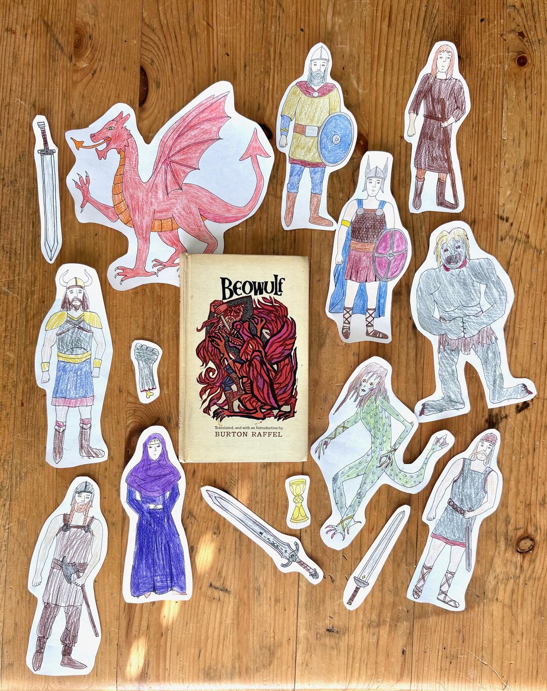 Beowulf Paper Puppets | Beowulf Coloring Pages, Printable - Etsy