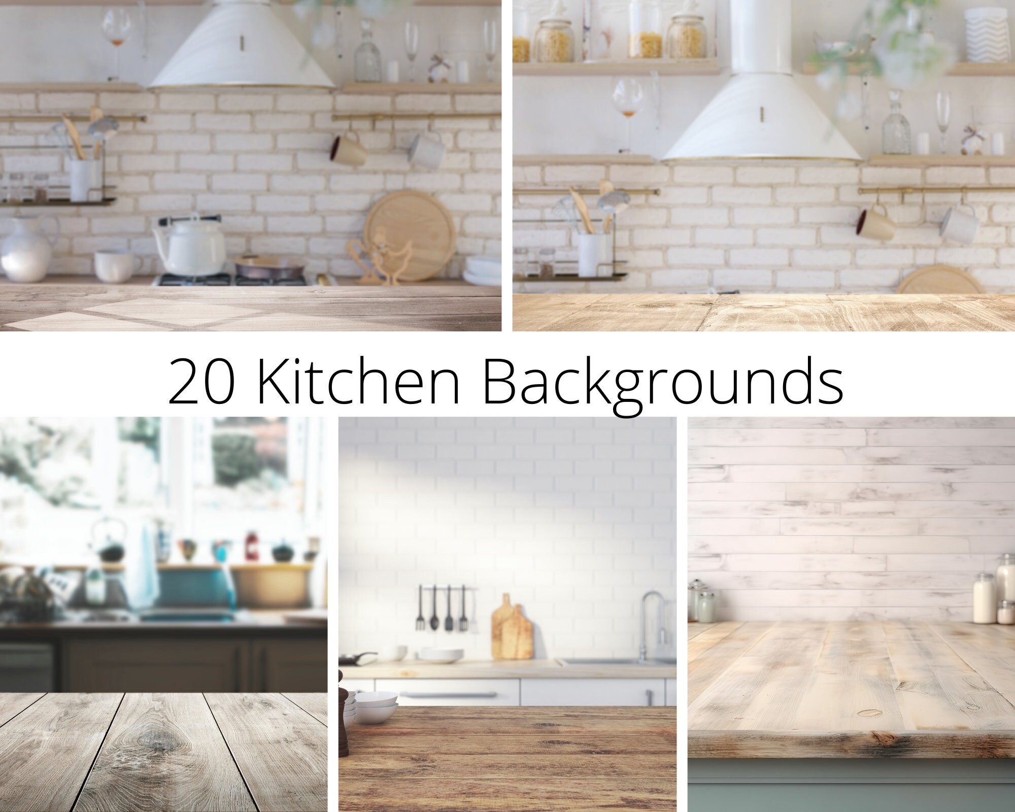20 Kitchen Backgrounds for Mock Ups, Kitchen Mock Ups, Empty Kitchen ...