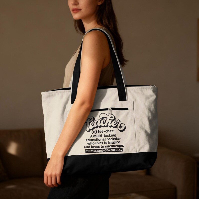Teacher Definition Zippered Tote Bag, Appreciation Gift - Etsy