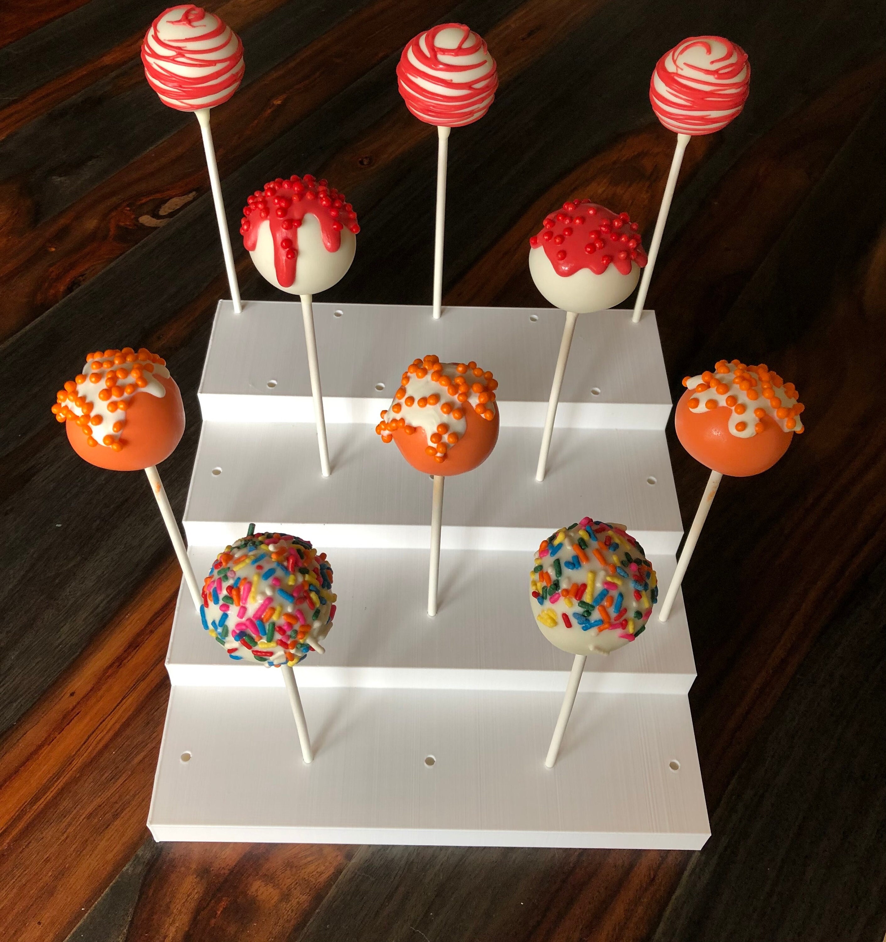 4 Tiered Cake Pop Stand holds 2 Dozen 24 Cake Pops 3D - Etsy