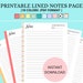 Colorful Printable Lined Notes, Printable Notes Page/sheet, Notes ...