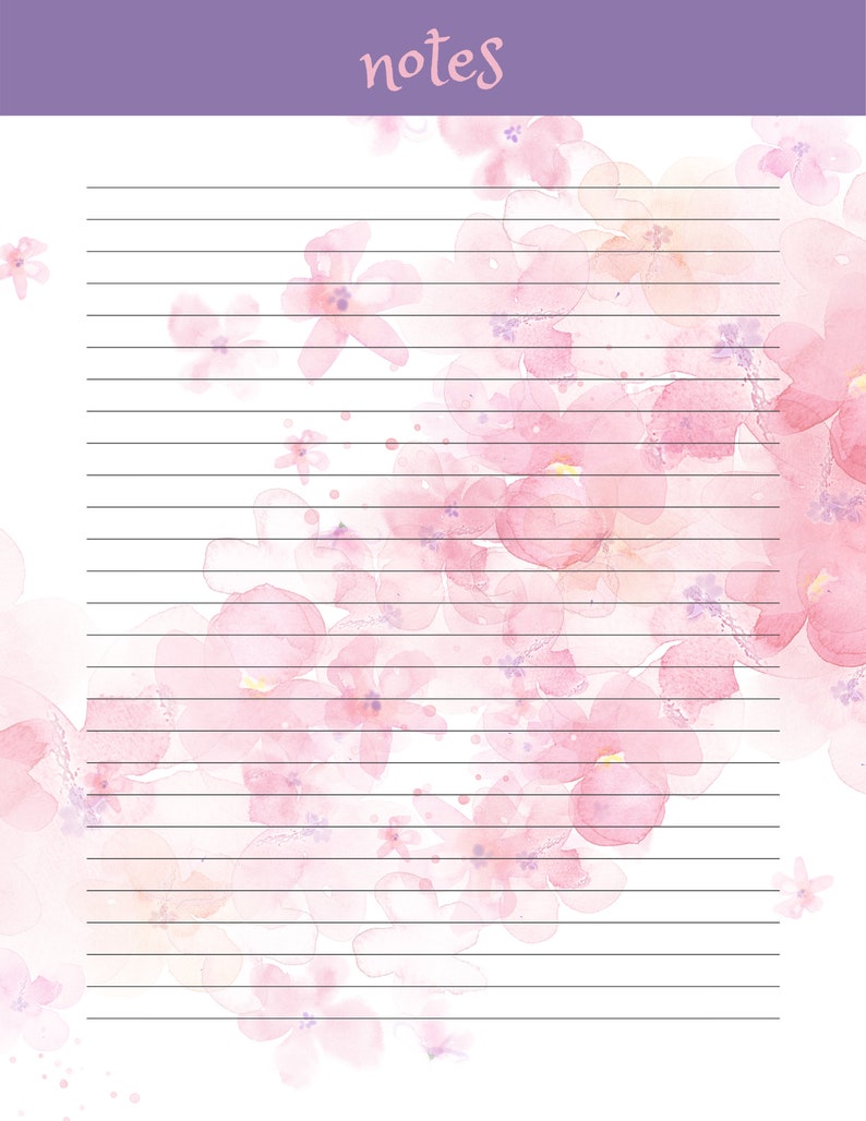 Printable Lined Notes, Printable Notes Page/sheet, Line Notes, Notes ...