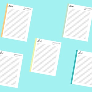 Colorful Printable Lined Notes, Printable Notes Page/sheet, Notes ...