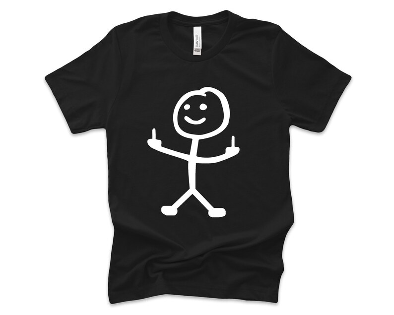 Stick Figure Shirt, Middle Finger Shirt, Stick Man, Doodle Art, Cartoon ...